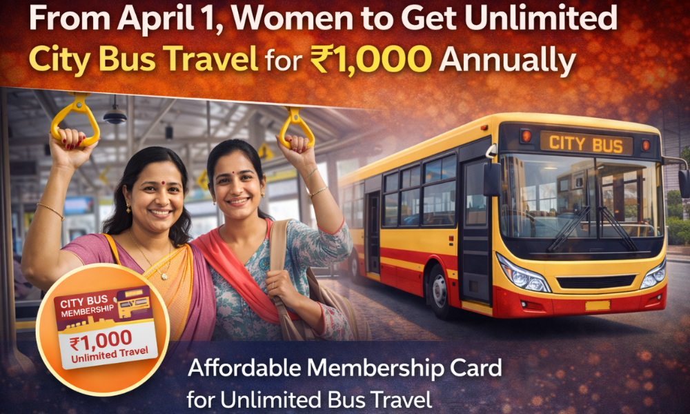 From April 1, Women to Get Unlimited City Bus Travel for ₹1,000 ...